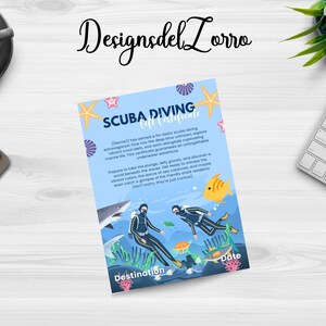 Editable Scuba Diving Gift Certificate, Customizable Invite, DIY ...