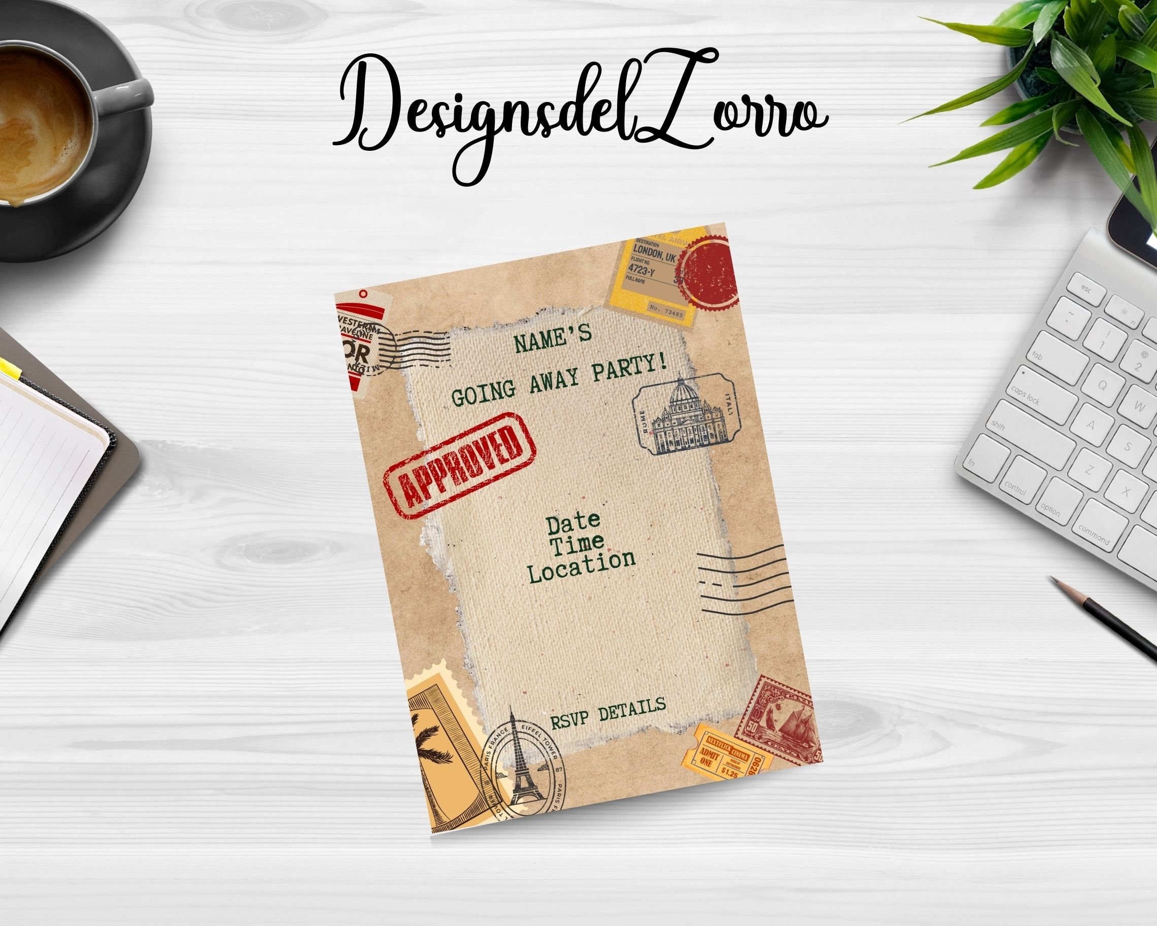 Editable Leaving Party Invitation, Customizable Farewell Party Invite ...