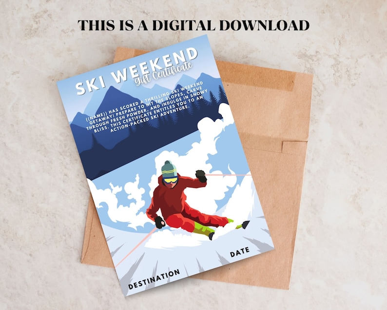Editable Ski Trip Invitation, Customizable Birthday Ski Invite ...