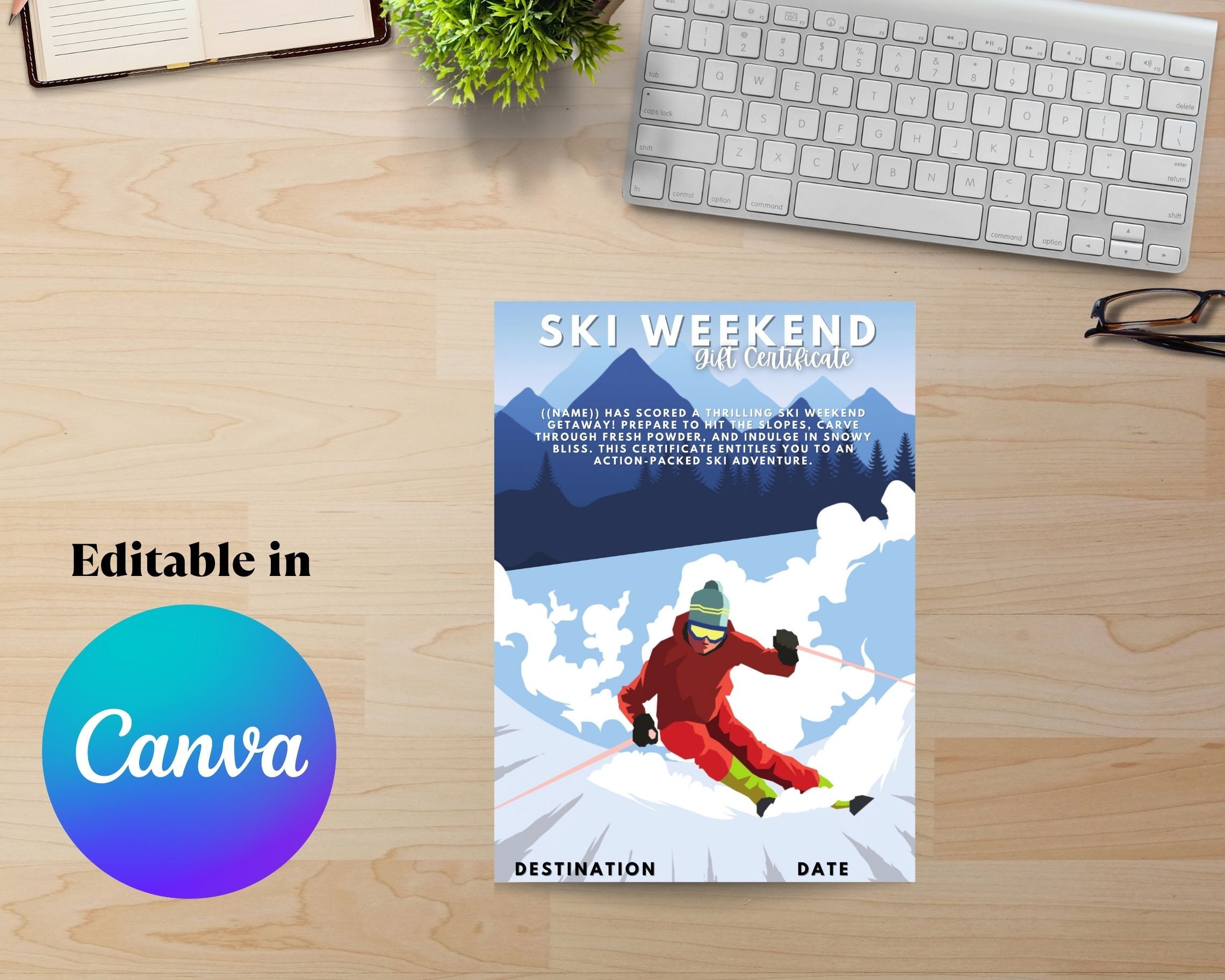 Editable Ski Trip Invitation Customizable Birthday Ski - Etsy