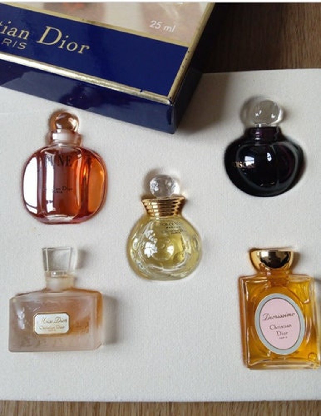 Christian Dior Box Set 5 Miniatures Vintage 90's Rare Paris Luxury 25 ...