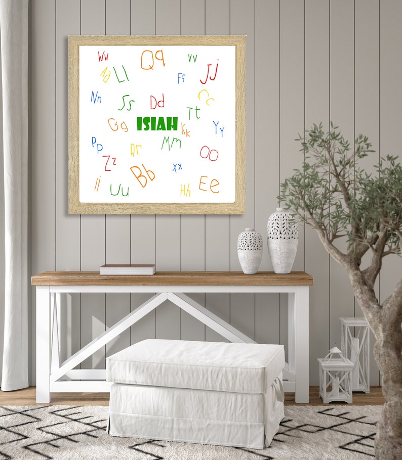 Kids Magnetic Art Board 18 Inch Square Room Decor to Display Childrens ...