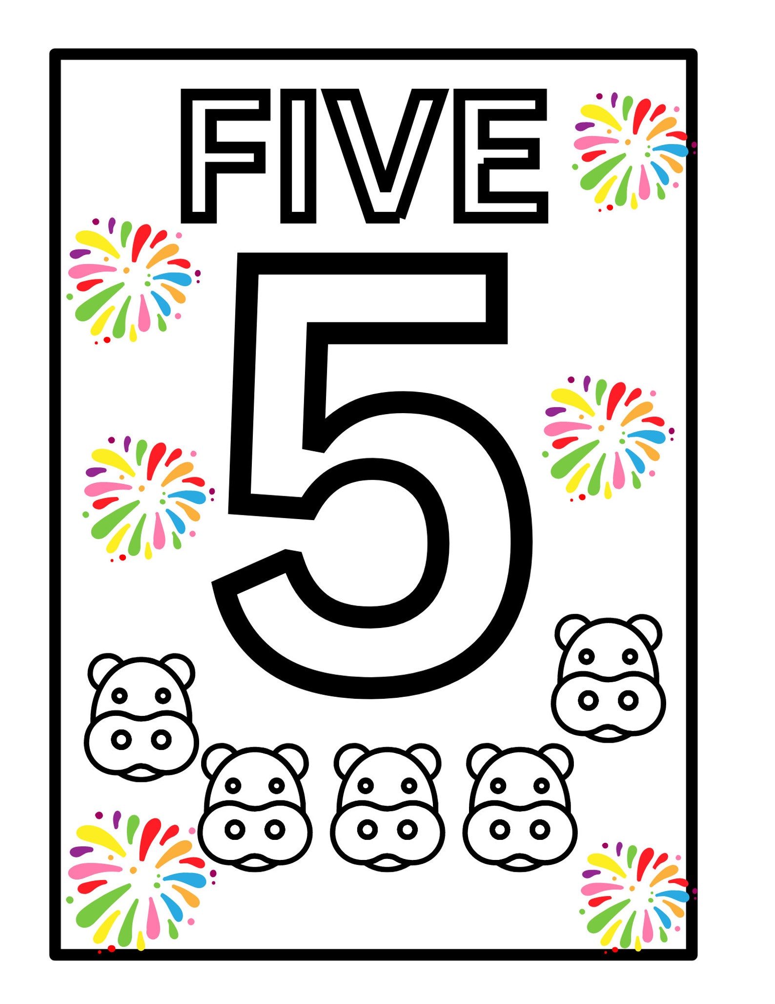 1 10 Numbers Printable Coloring Page Worksheets for KIDS - Etsy