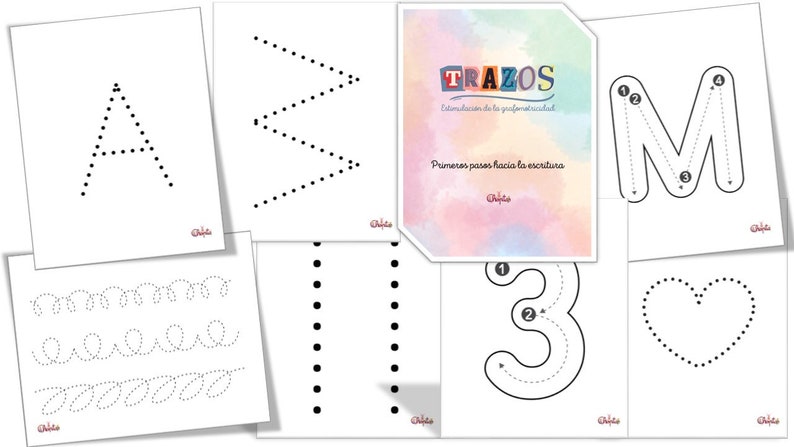 My First Strokes Graphomotor Material - Etsy