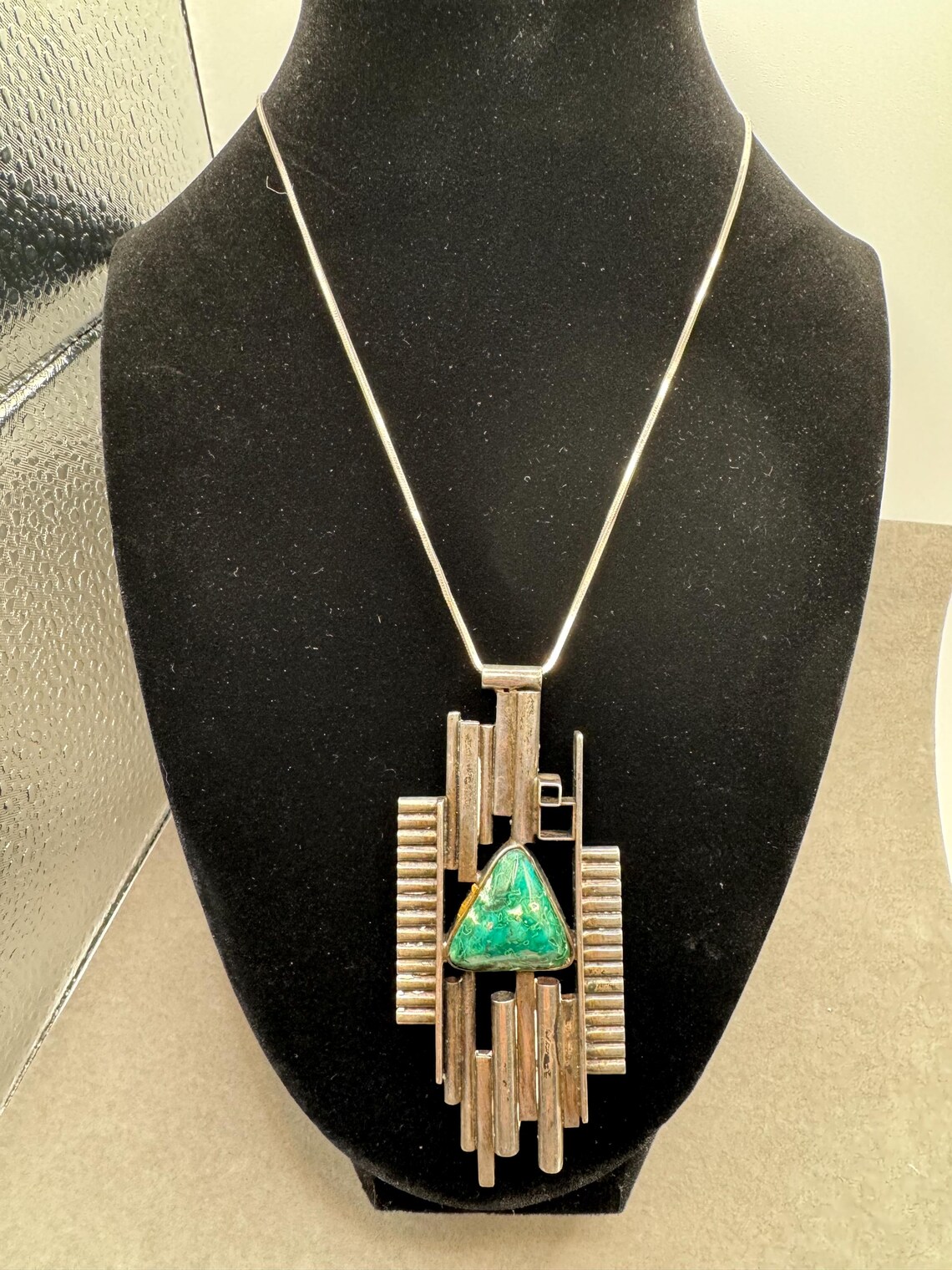 Aaron Rubenstein Sterling Azurite Necklace - Etsy