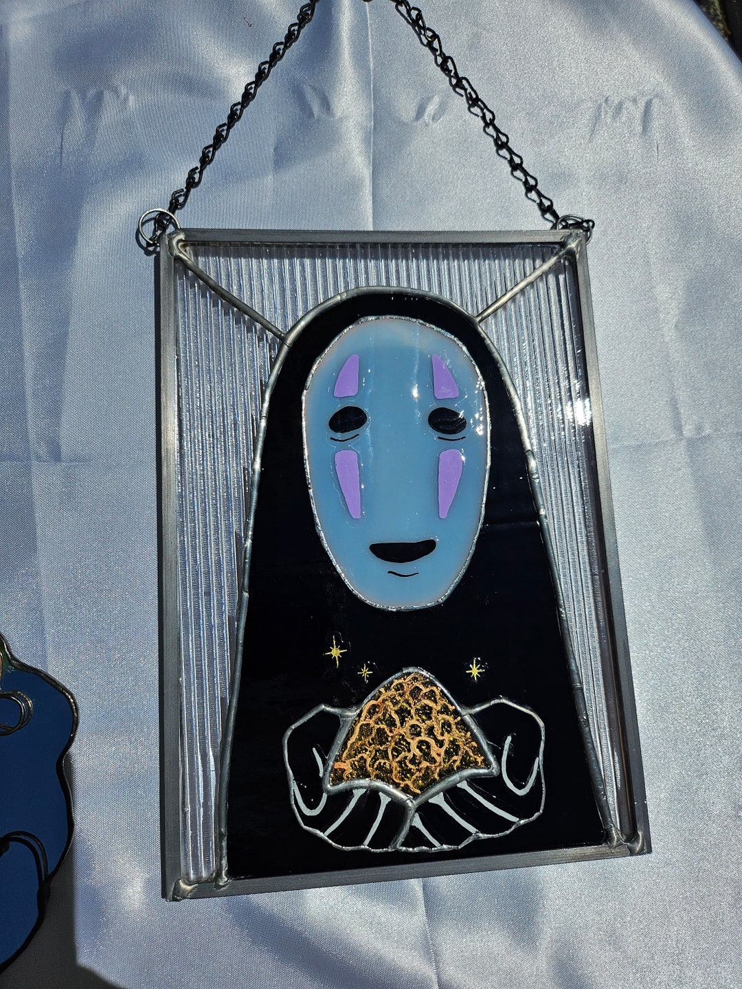 No Face Holding Gold Nuggets Stained Glass - Etsy