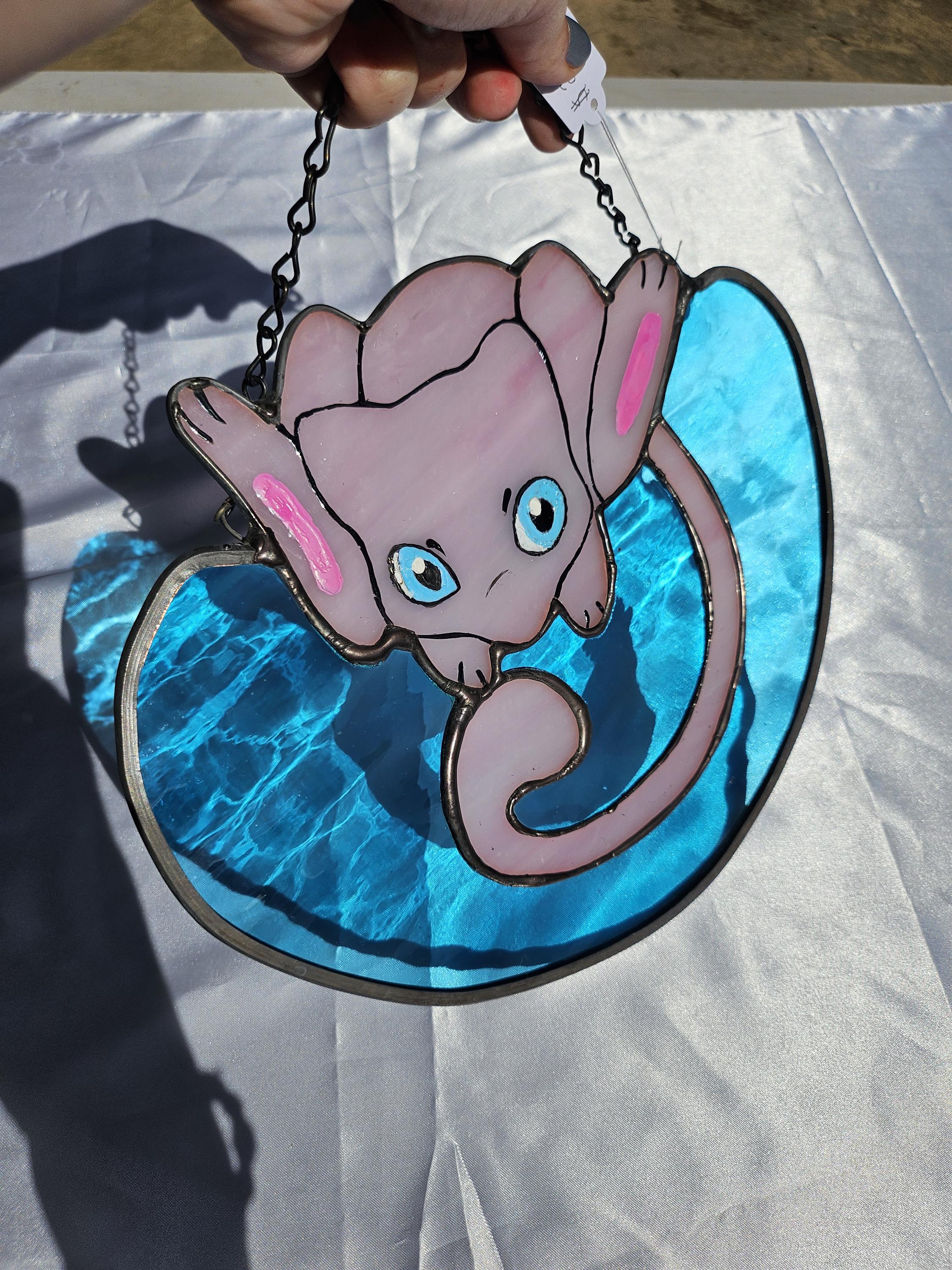 Legendary Mew on a Bubble Pokémon Stained Glass Suncatcher - Etsy