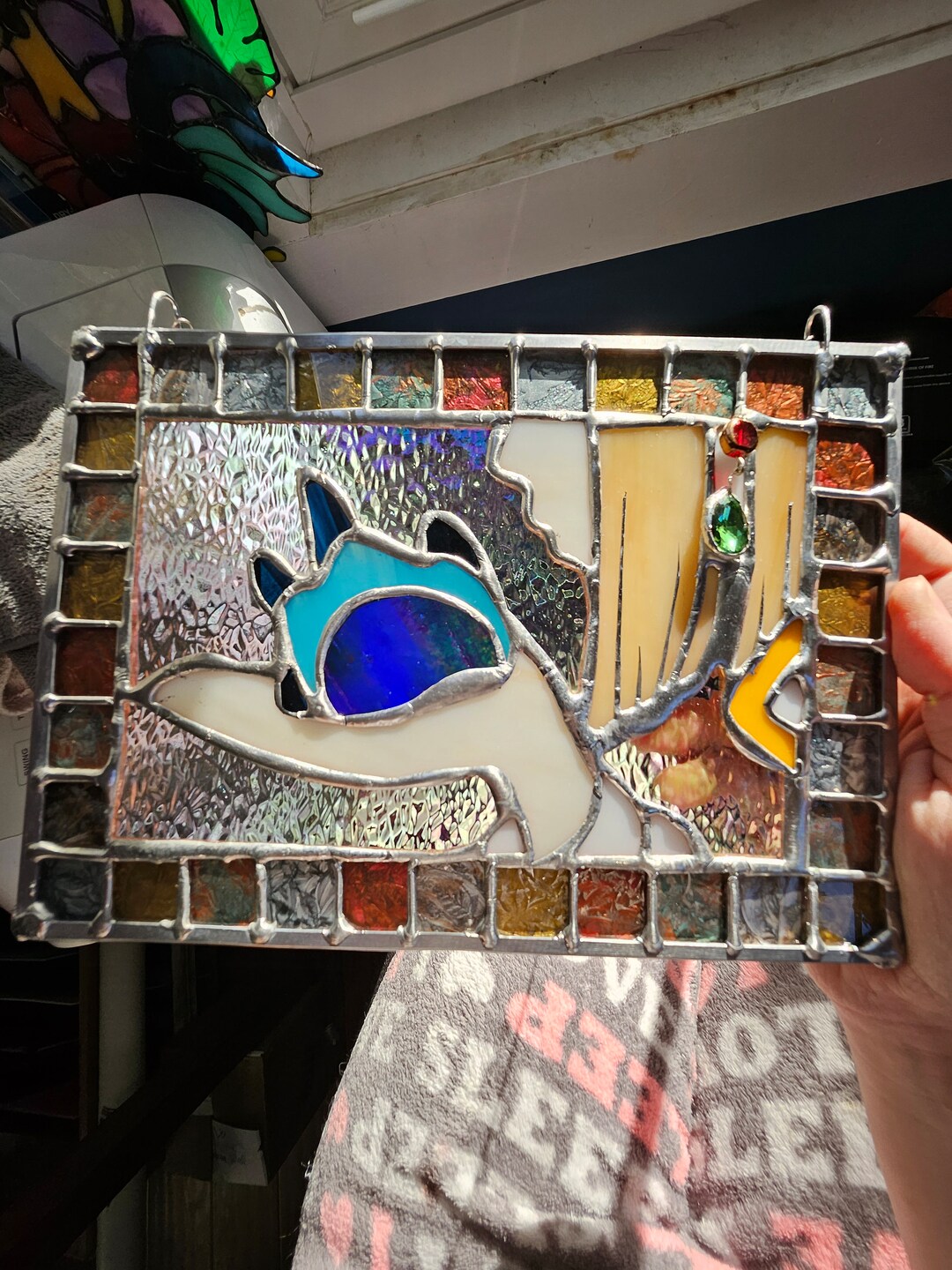 Howls Moving Castle Calsifer Heart Anime Stained Glass - Etsy UK