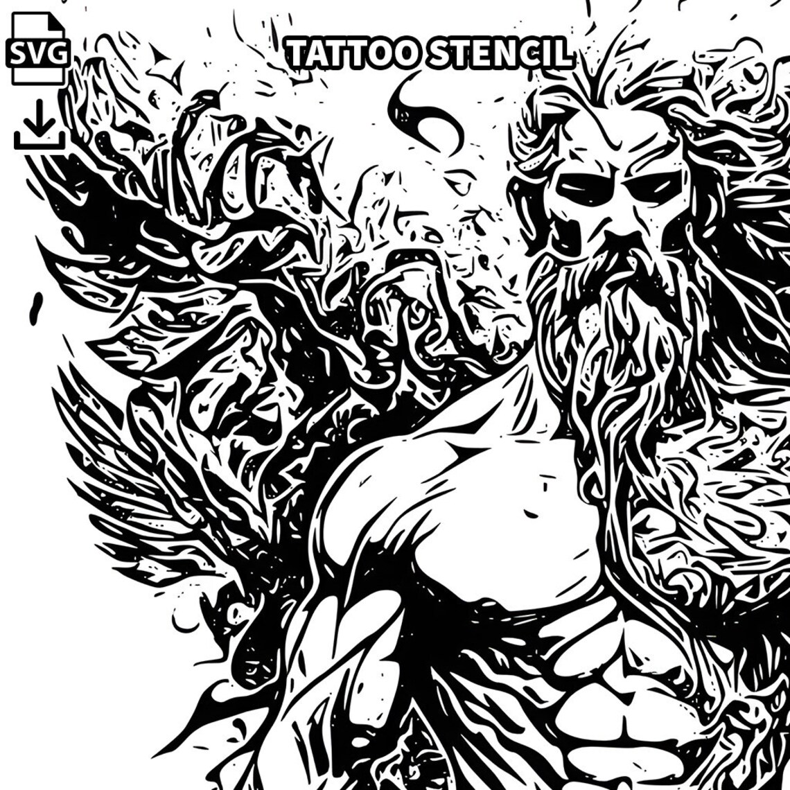 Zeus Tattoo Design Download High Resolution Digital Art PNG Transparent ...