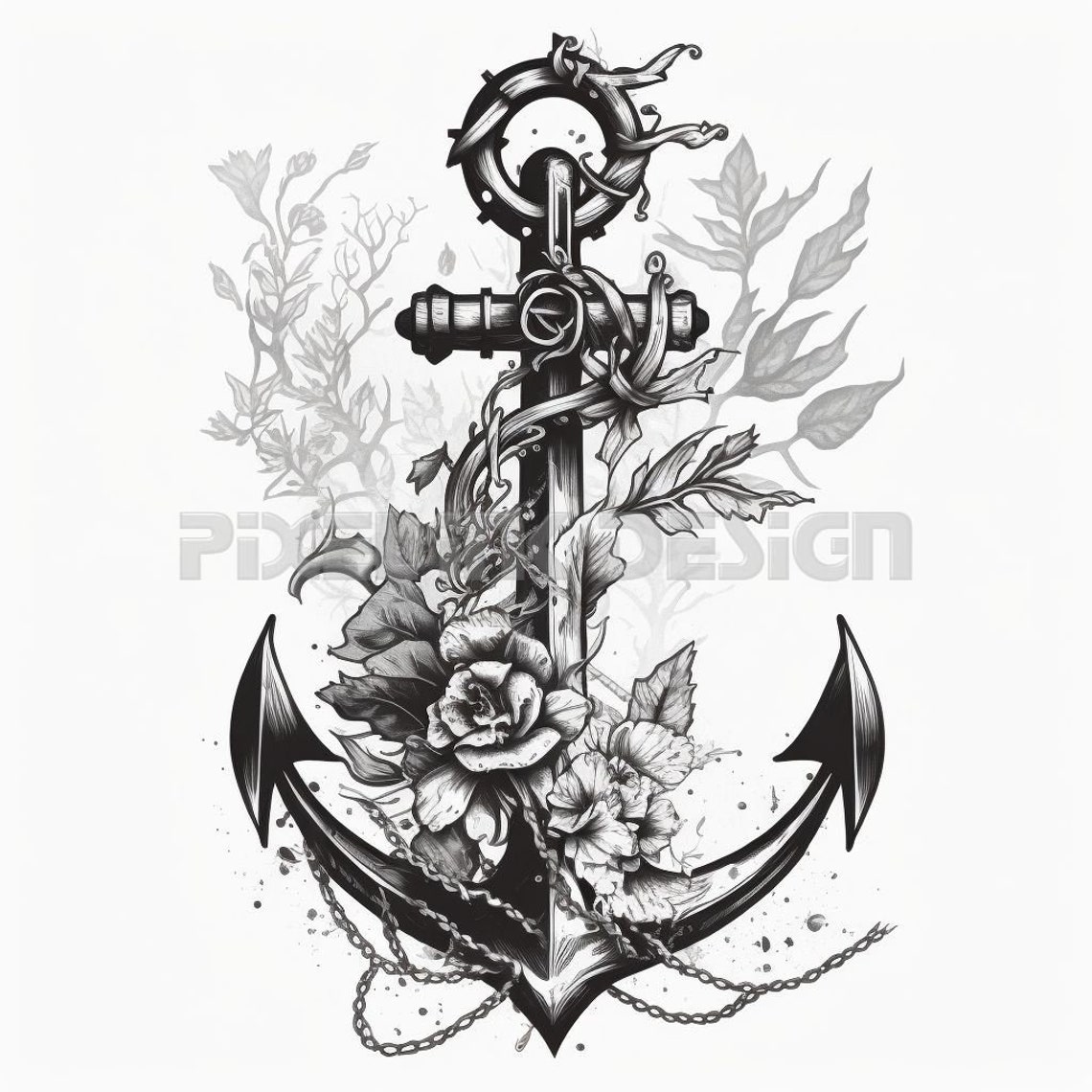 Sailor Anchor Tattoo Design Download High Resolution Digital Art PNG ...