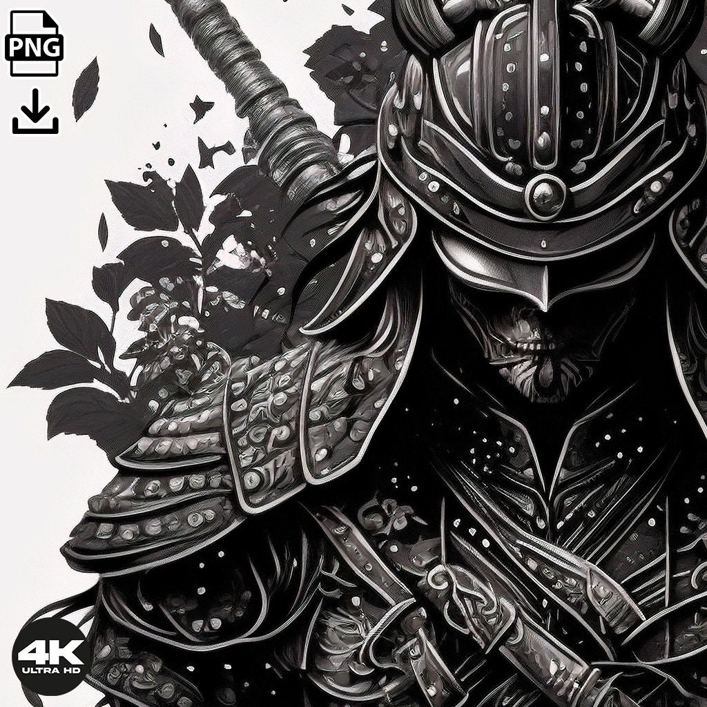 Samurai Warrior Tattoo Design Download High Resolution Digital Art PNG ...