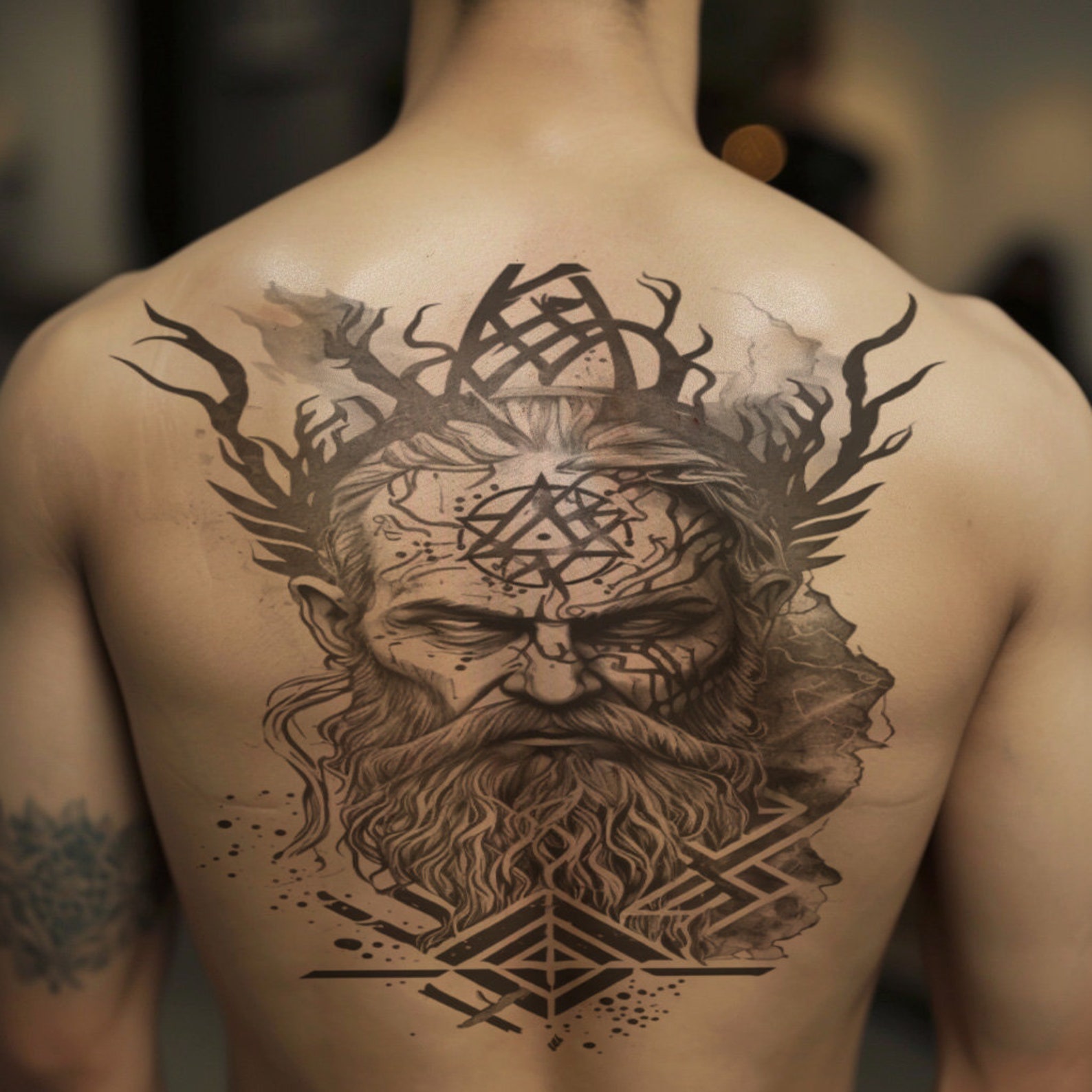 Odin Tattoo Design Download High Resolution Digital Art PNG Transparent ...