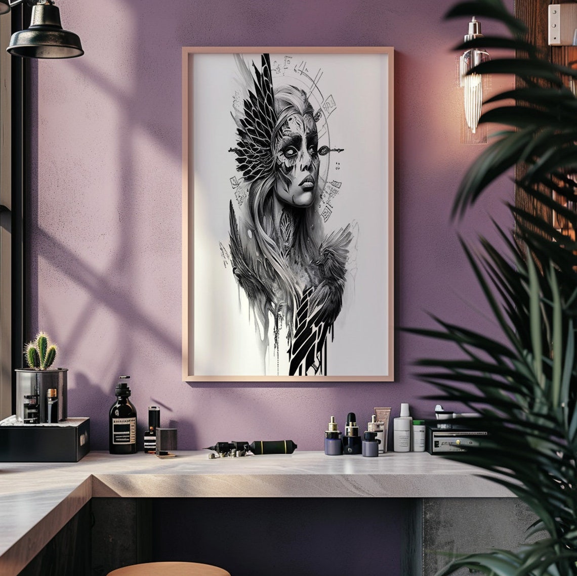 Valkyrie Tattoo Design Download High Resolution Digital Art PNG ...