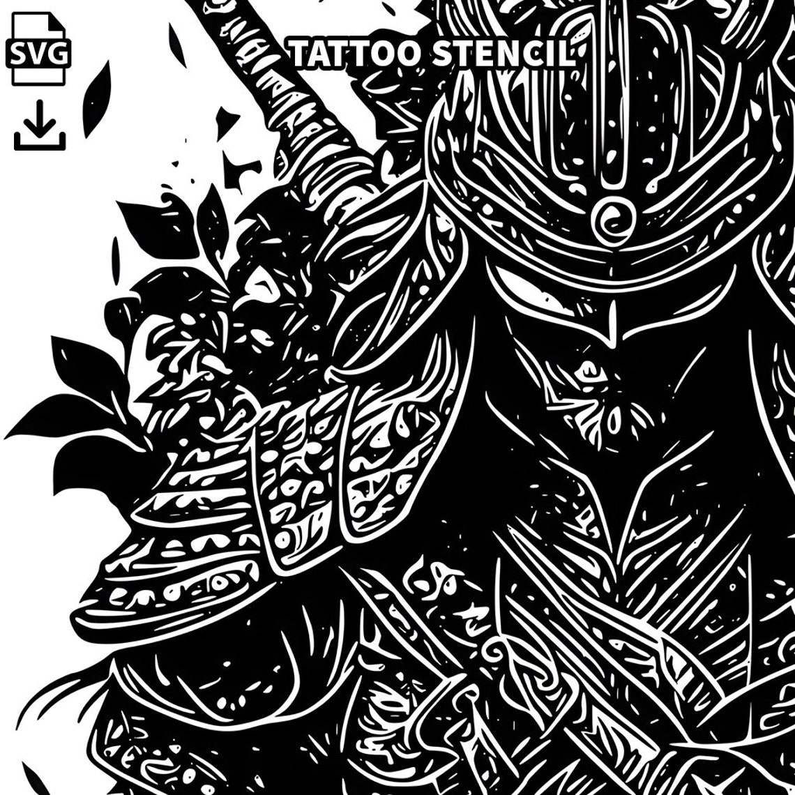 Samurai Warrior Tattoo Design - Download High Resolution Digital Art ...