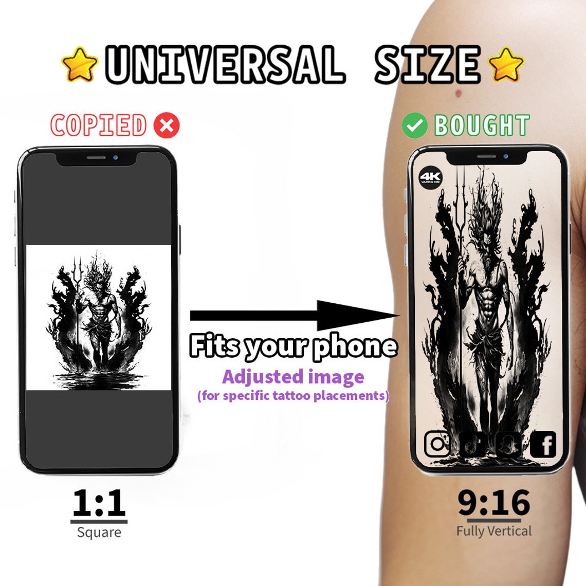 Hades Tattoo Design Transparent Background Download Detailed High ...