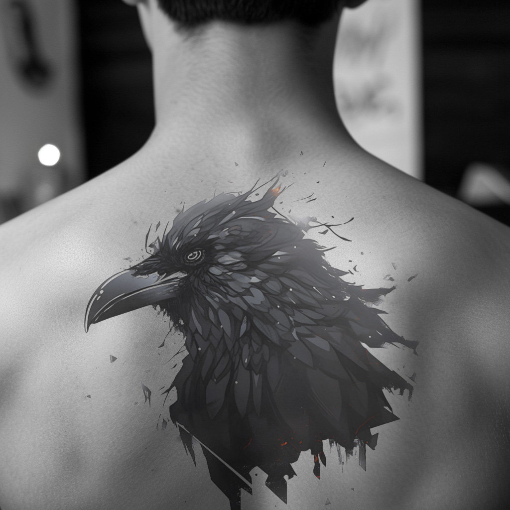 Raven Tattoo Design Download High Resolution Digital Art PNG ...