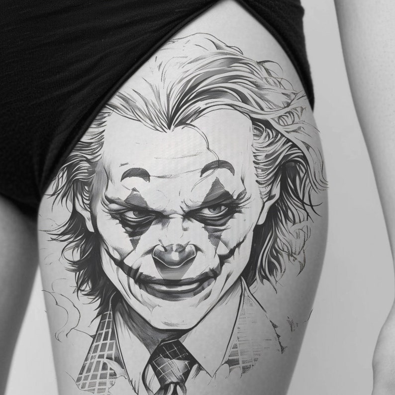 Joker Tattoo Design - White Background - Download High Resolution ...