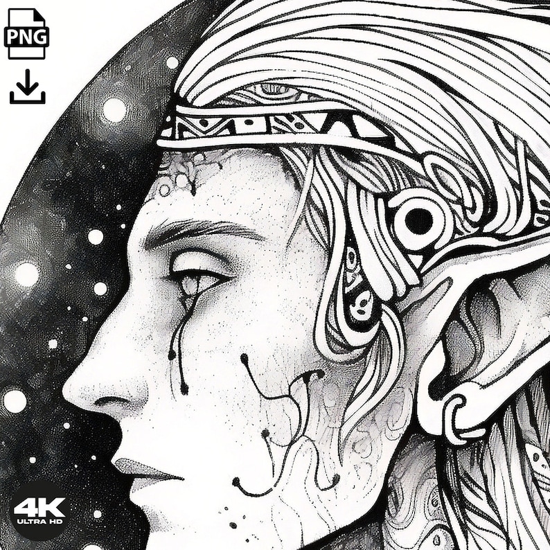 High Elf Tattoo Design Download High Resolution Digital Art PNG Transparent Background Printable ...