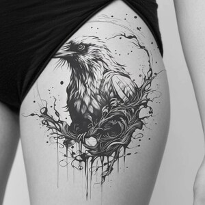 Raven Tattoo Design - Download High Resolution Digital Art PNG ...