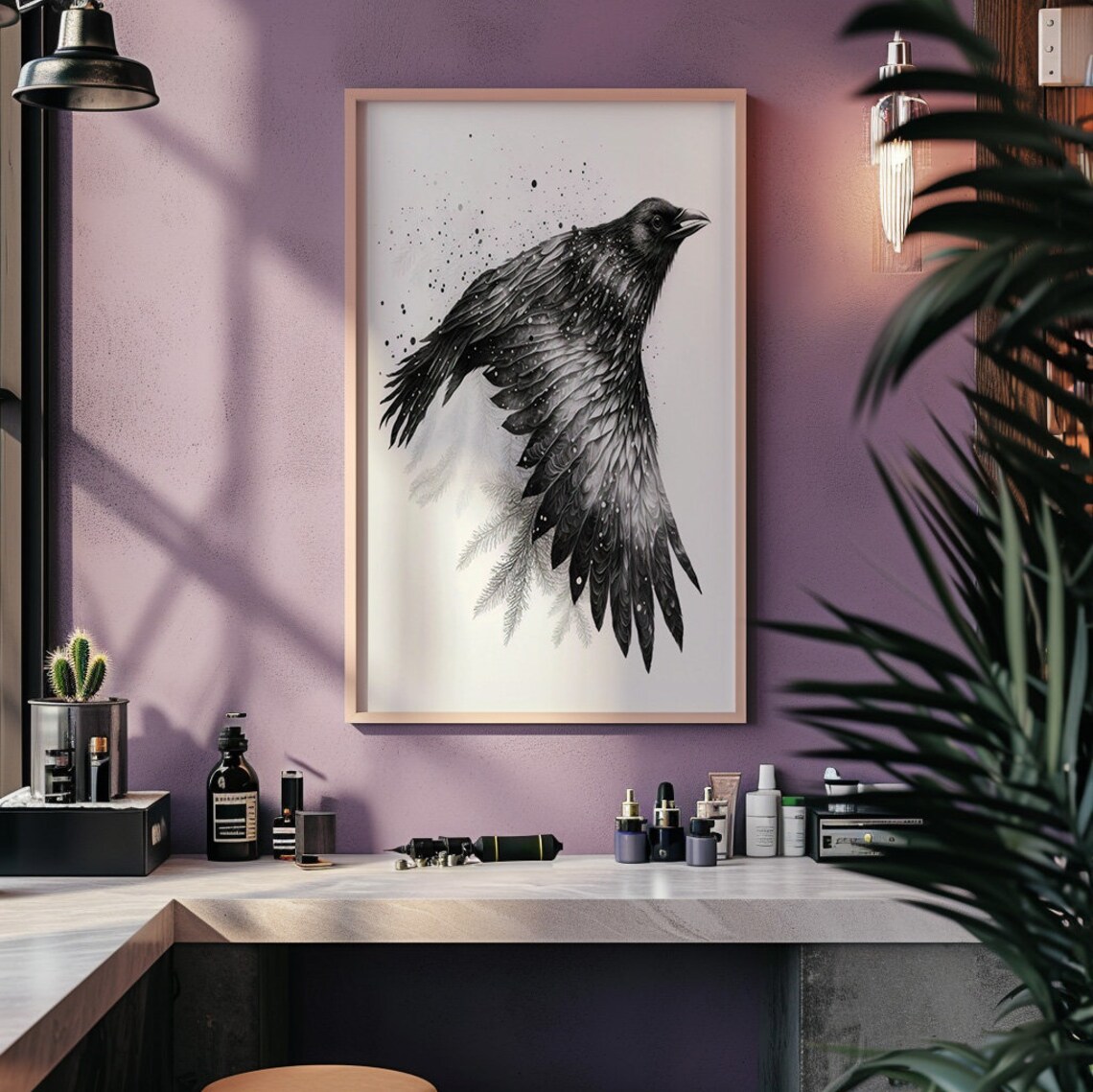 Raven Tattoo Design - Download High Resolution Digital Art PNG ...