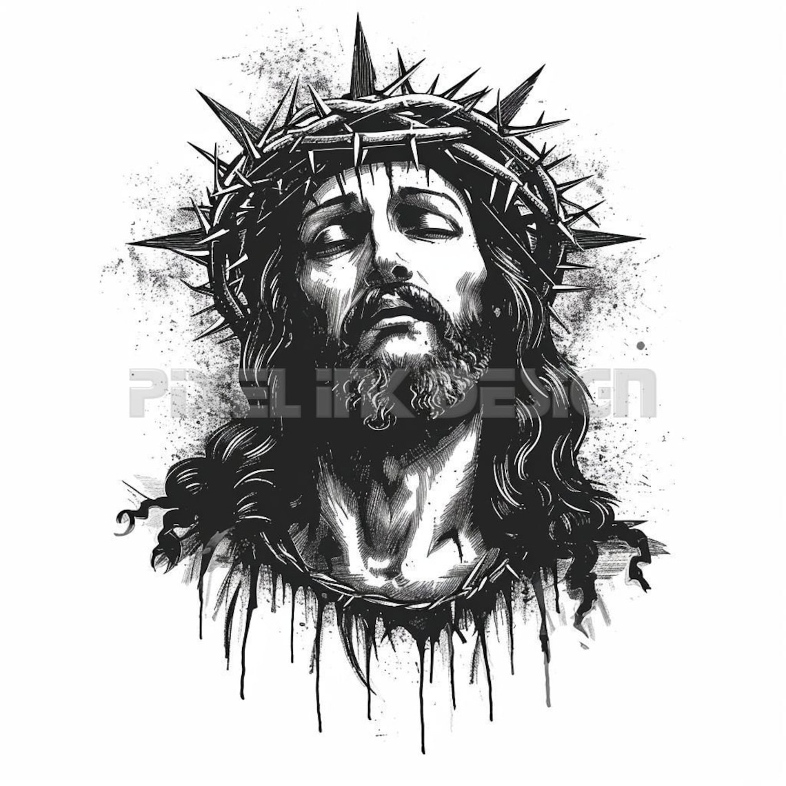 Jesus Christ Tattoo Design Download High Resolution Digital Art PNG ...