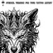 Angry Wolf Ink Style Tattoo Design Detailed High Resolution Digital Art ...