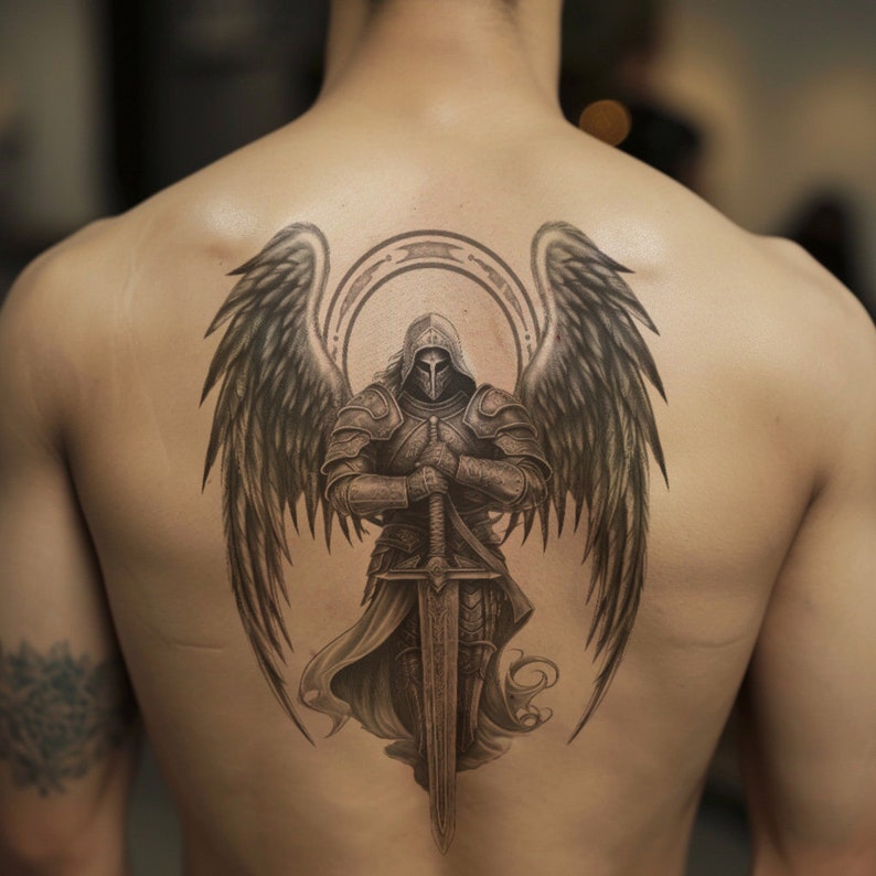 Angel Knight Tattoo Design Download High Resolution Digital Art PNG ...