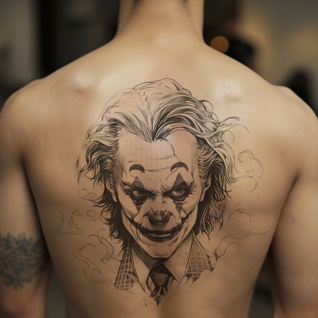 Joker Tattoo Design - White Background - Download High Resolution ...