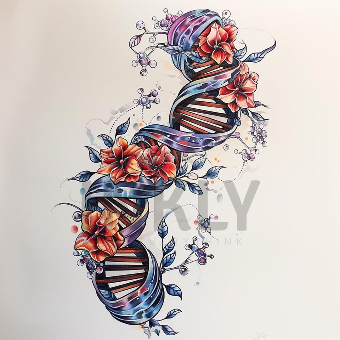 DNA Tattoo Design - Download High Resolution Digital Art PNG ...
