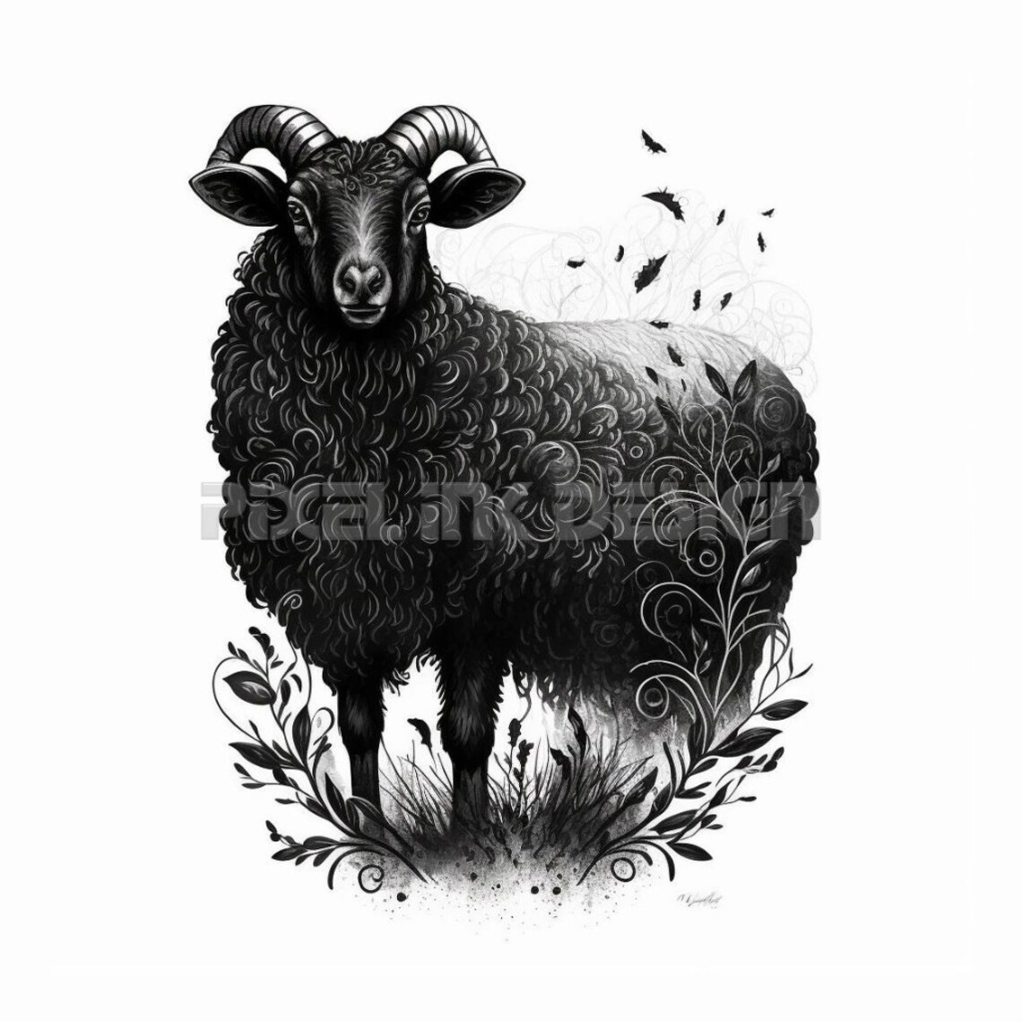 Black Sheep Tattoo Design Download High Resolution Digital Art PNG ...