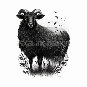 Evil Black Sheep Tattoo Templets