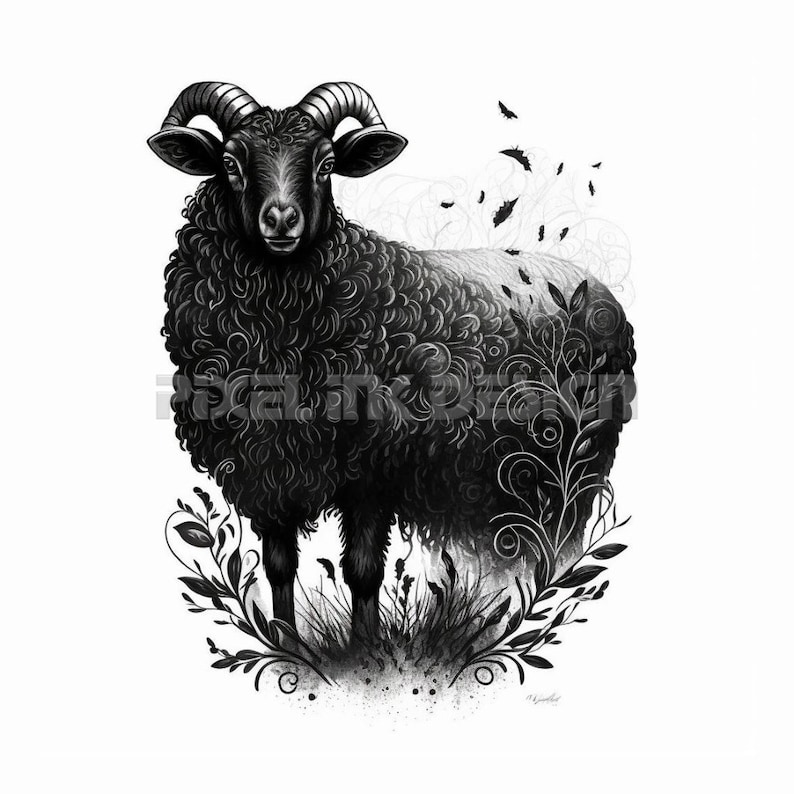 Black Sheep Tattoo Design Download High Resolution Digital Art PNG ...