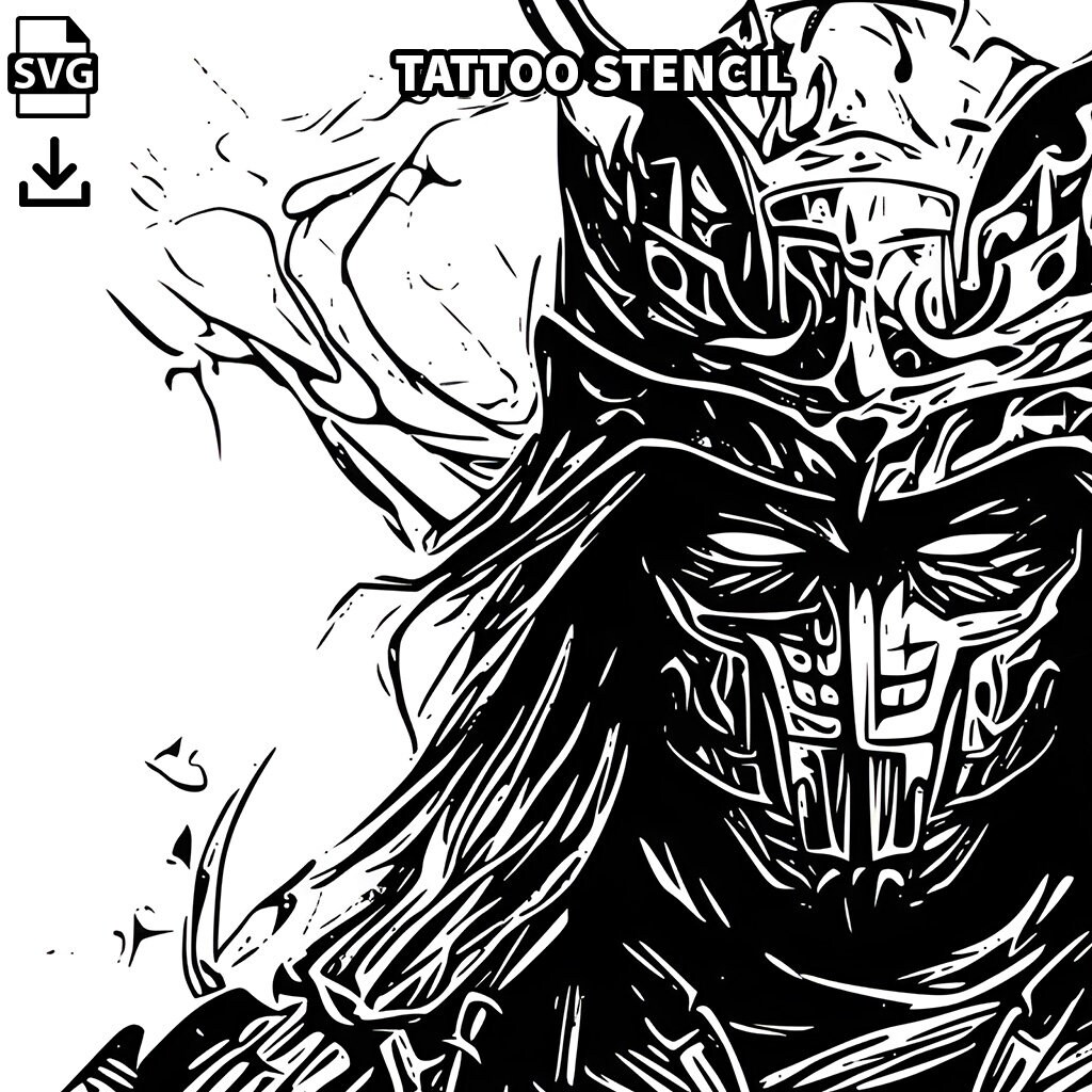 Samurai Tattoo Design - Download High Resolution Digital Art PNG ...