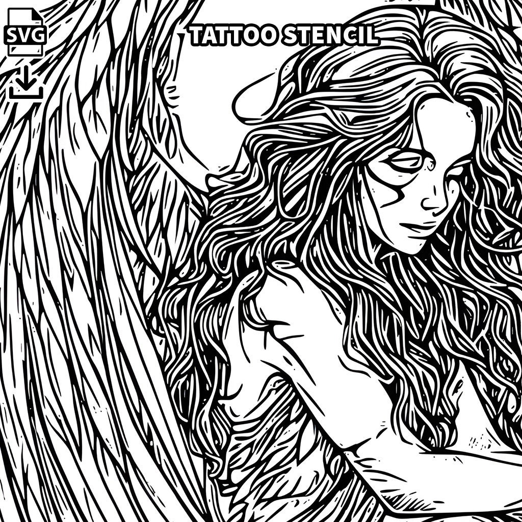 Angel Tattoo Tattoo Design - Download High Resolution Digital Art PNG ...