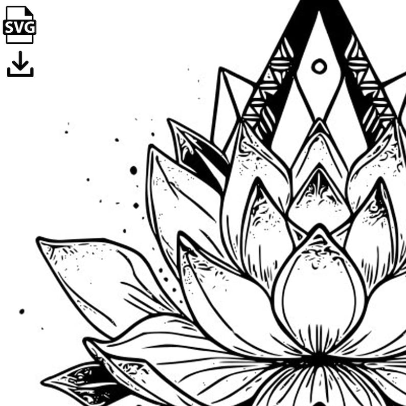 Lotus Flower Tattoo Design - Download High Resolution Digital Art PNG ...