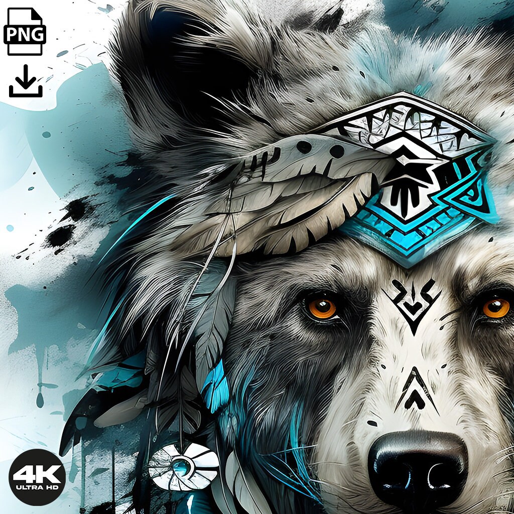 Tribal Bear Tattoo Design Download High Resolution Digital Art PNG ...