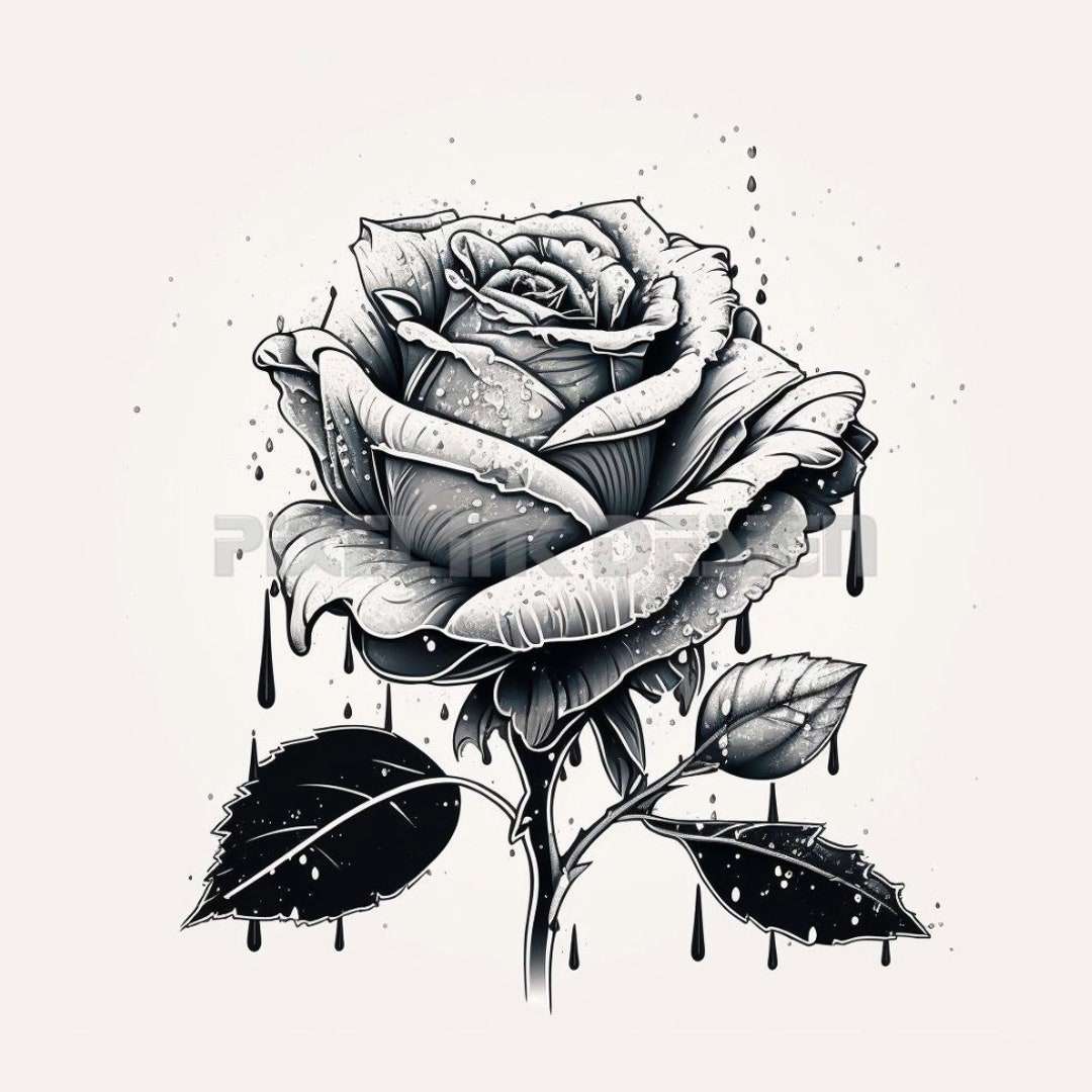Rose Tattoo Design - Download High Resolution Digital Art PNG ...