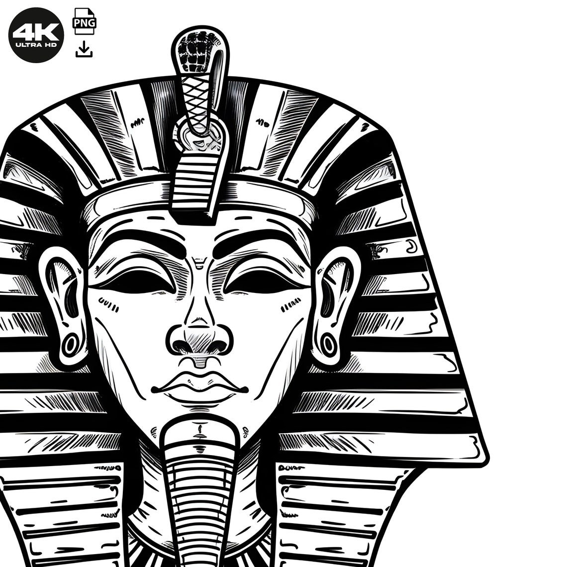 Pharaoh Tattoo Design - Download High Resolution Digital Art PNG ...
