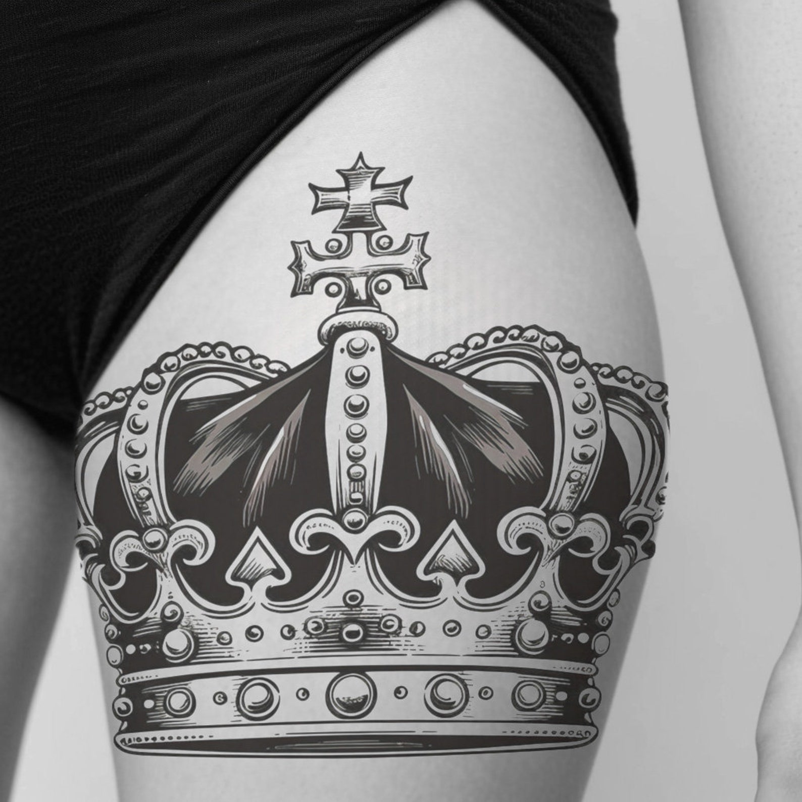 Crown Tattoo Design - Download High Resolution Digital Art PNG ...