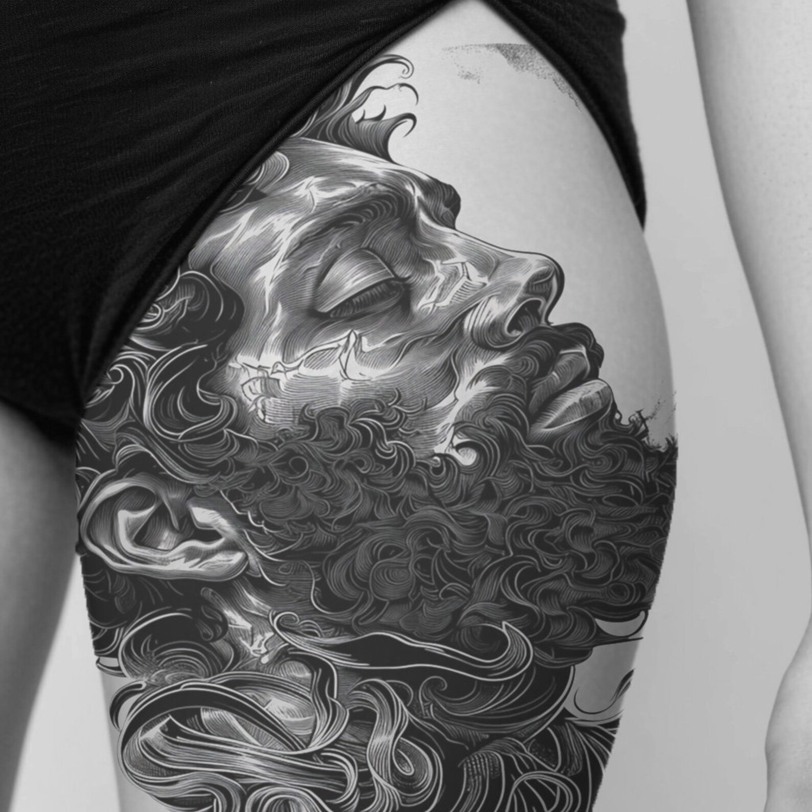 Helios Tattoo Design Download High Resolution Digital PNG Art on White ...