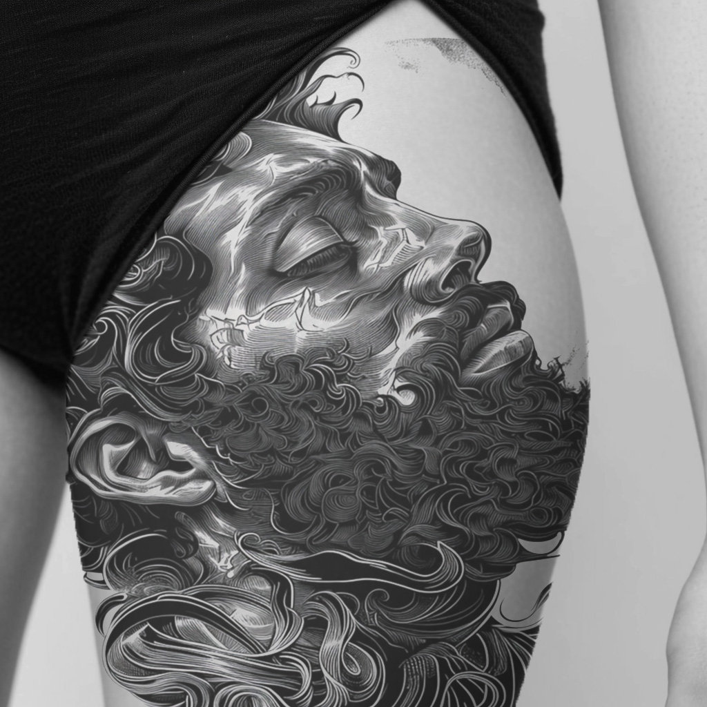 Helios Tattoo Design: High-resolution Digital Art (PNG, SVG) - Etsy