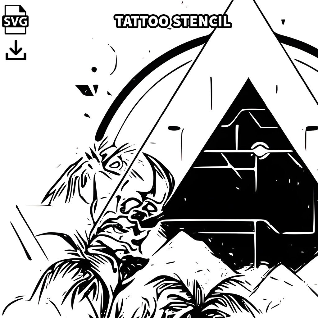 Egyptian Piramides Tattoo Design Download High Resolution Digital Art ...