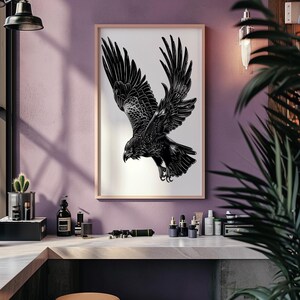 Flying Hawk Tattoo Design - Transparent Background - Download Detailed ...
