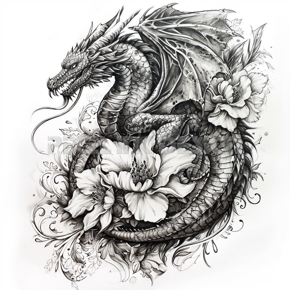 Dragon Tattoo Design Download High Resolution Digital Art PNG ...