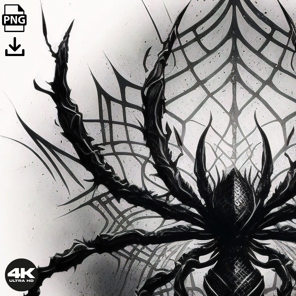 Spider Tattoo Design Download High Resolution Digital Art PNG ...