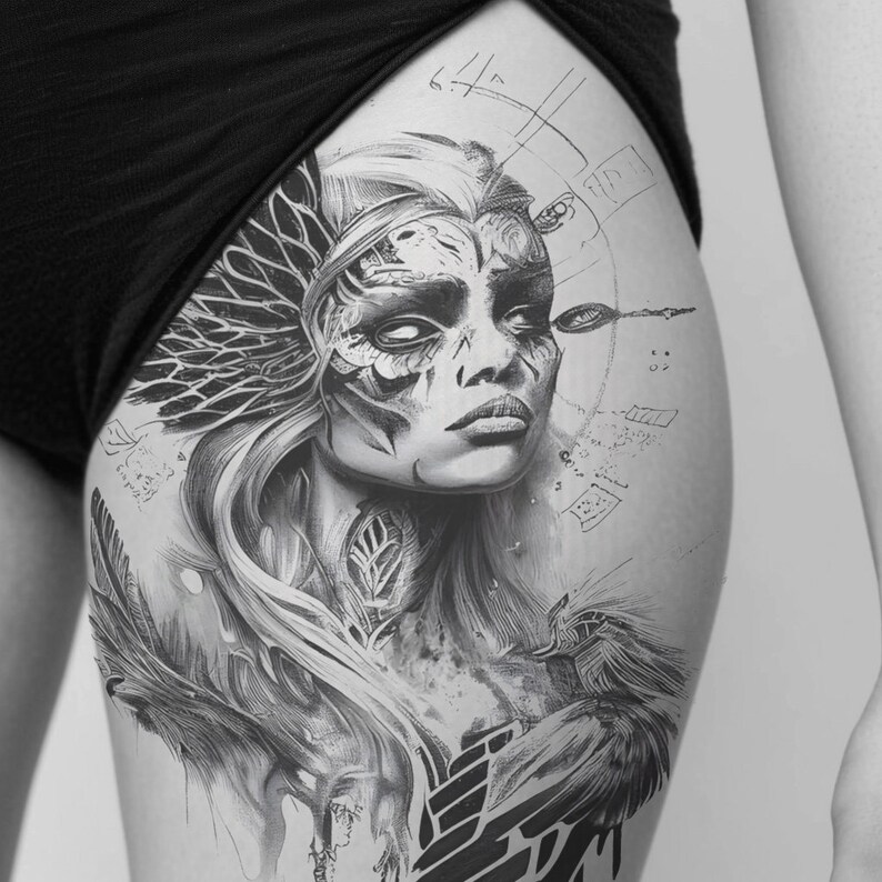 Valkyrie Tattoo Design Download High Resolution Digital Art PNG ...