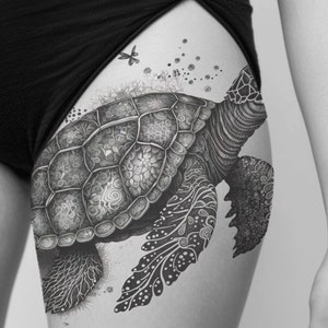 Turtle Tattoo Design - Download High Resolution Digital Art PNG ...