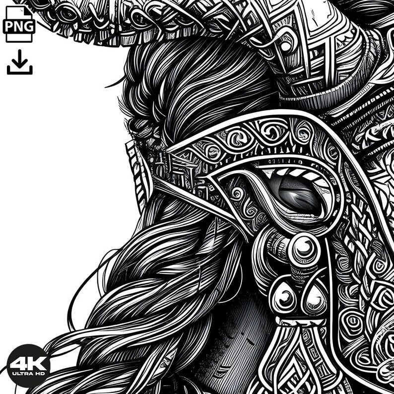 Valkyrie Tattoo Design Download High Resolution Digital Art PNG ...