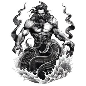 King Neptune Tattoo Designs