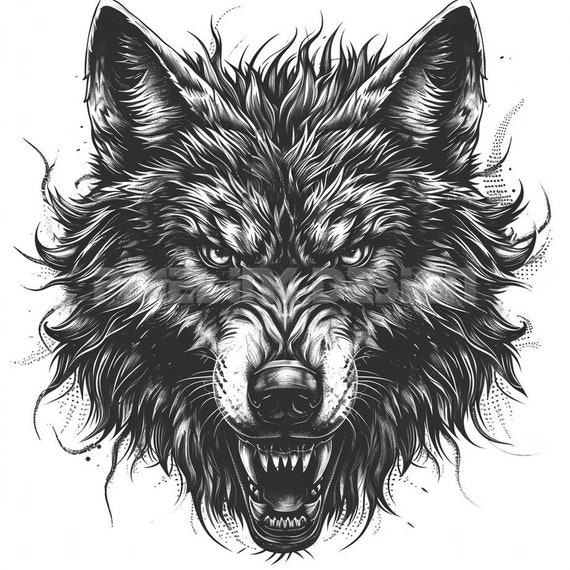 Great Animated Wolf Muzzle Tattoo Design Tattooimagesbiz